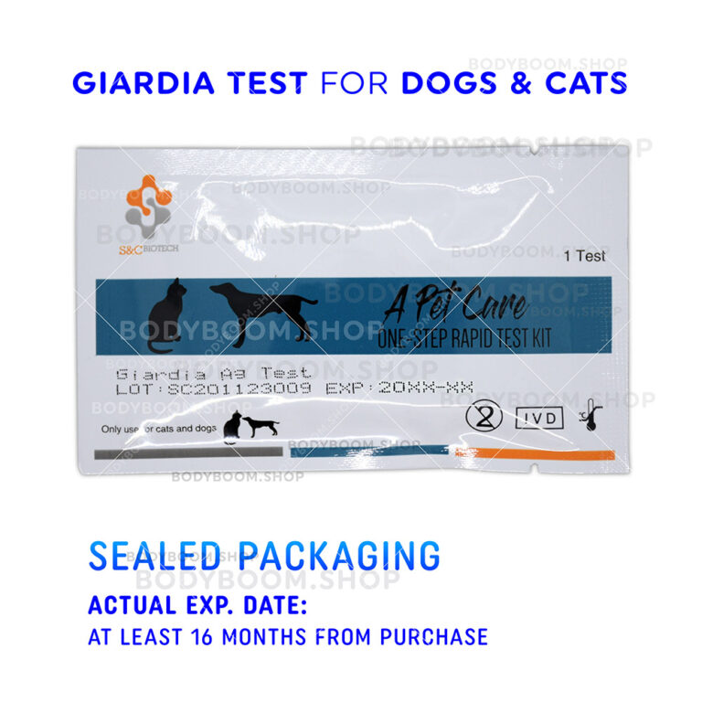 Giardia Test for Dogs & Cats Giardiasis Ag At-Home Pet Testing Kit