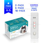 Giardia Test for Dogs & Cats Giardiasis Ag At-Home Pet Testing Kit